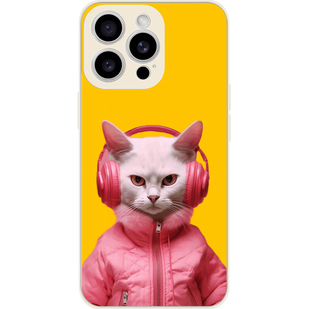 Pink Cat - Customizable Case For iPhone - CaseStudee