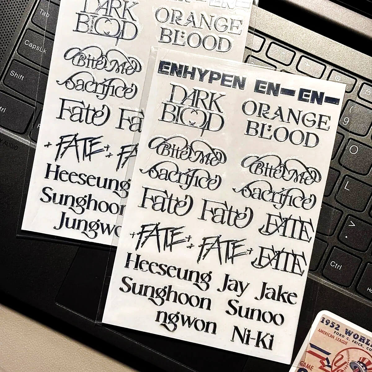 Enhypen 3D Letter Stickers – Metallic Kpop Name Decals- CaseStudee